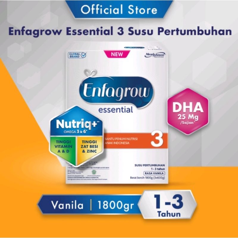 Jual Susu Enfagrow essential 3 400gr Untuk Usia 1-3th exp 2024 | Shopee ...