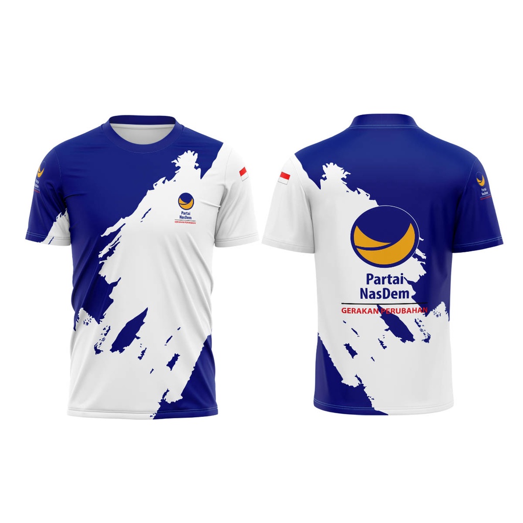 Jual Baju Kaos Pria Dewasa PARTAI NASDEM INDONESIA Keren Terbaru Lengan ...