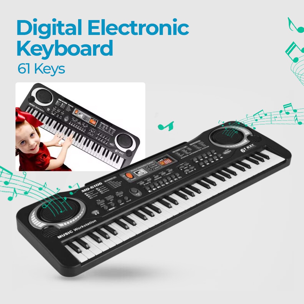 Jual Electronic keyboard piano organ 61 tuts keys | Shopee Indonesia