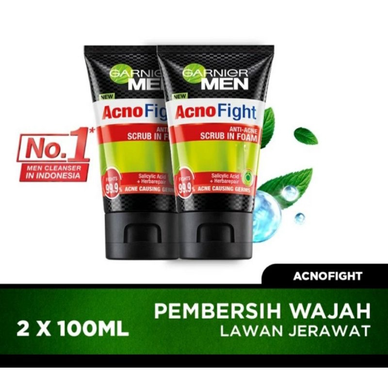Jual GARNIER MEN ACNO FIGHT TWINS PACK 2 X 100 Ml | Shopee Indonesia