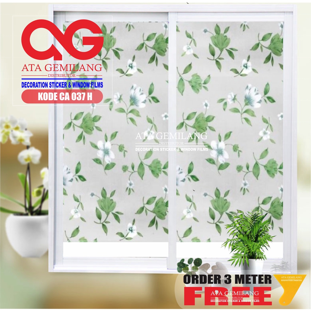 Jual Stiker Kaca Rumah Motif Bunga Lebar 90Cm,Sticker Kaca Jendela ...