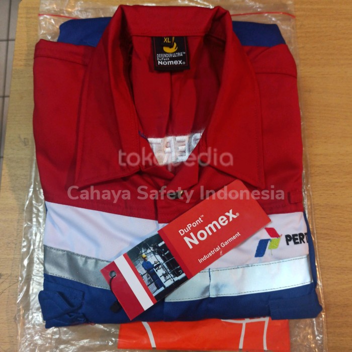 Jual Terlaris Wearpack Coverall Nomex Dupont Pertamina Defender Ultra ...