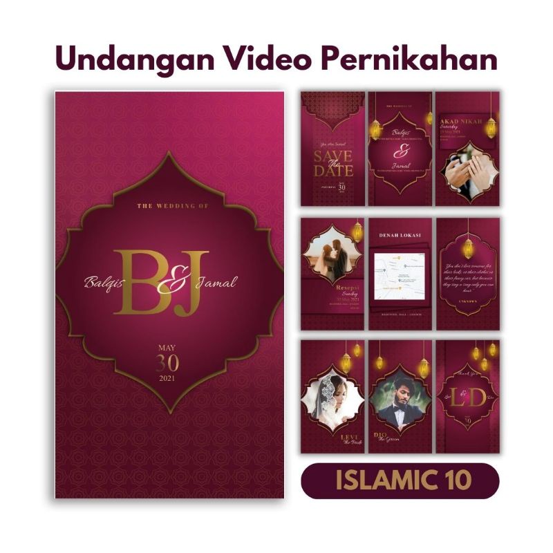 Jual Undangan video | undangan digital | undangan pernikahan tema ...
