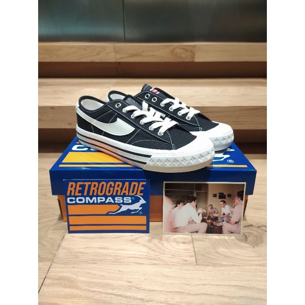 Jual SEPATU COMPASS ORIGINAL STORE - RETROGRADE LOW BLACK AND WHITE ...