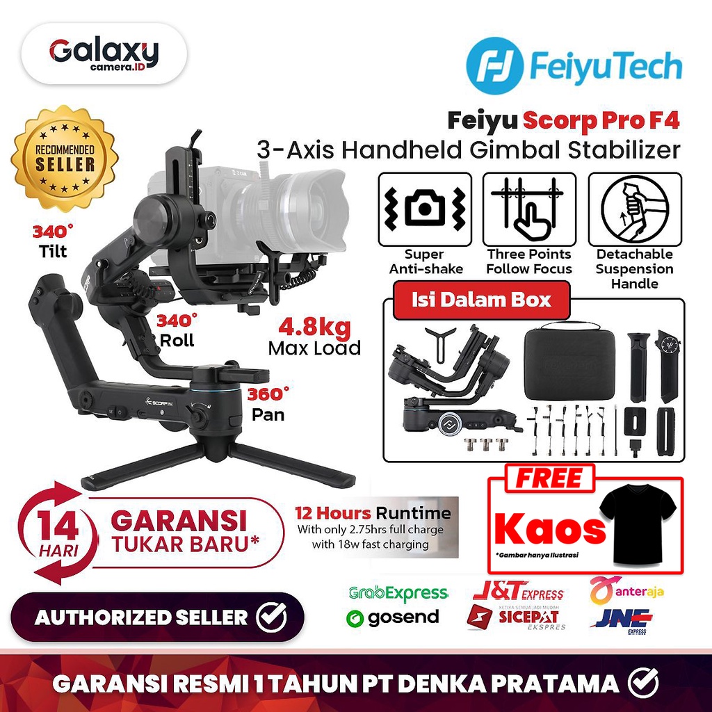 Jual Feiyu Scorp Pro F4 3-Axis Handheld Gimbal Stabilizer | Shopee Indonesia