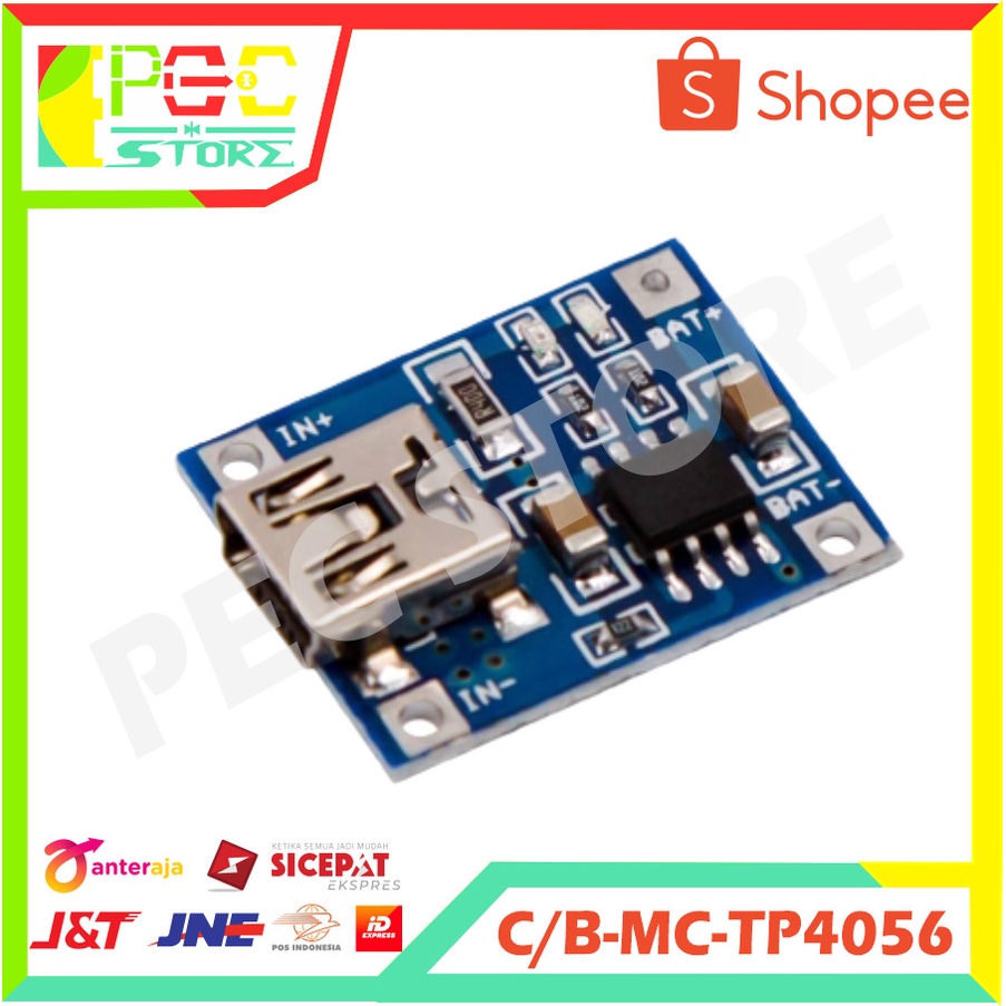 Jual TP4056 LITHIUM BATTERY CHARGING OUTPUT 5VDC/1A MICRO MINI USB FOR ...