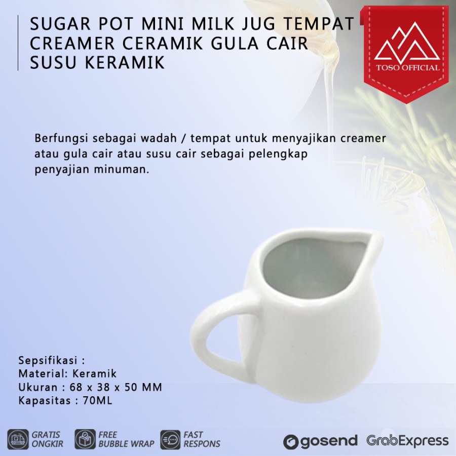 Jual Sugar Pot Mini Milk Jug Tempat Creamer Ceramik Gula Cair Susu ...