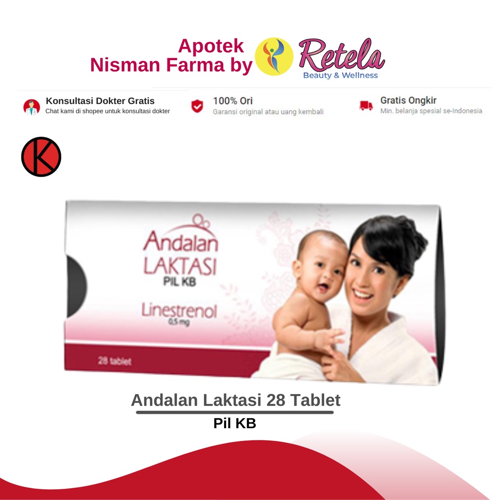 Jual ANDALAN LAKTASI PIL KB 1 STRIP 28 TABLET | Shopee Indonesia