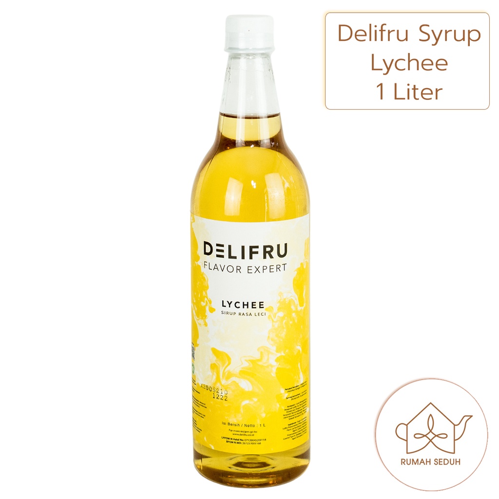 Jual Delifru Lychee Syrup 1L - Sirup Buah Leci litchi | Shopee Indonesia