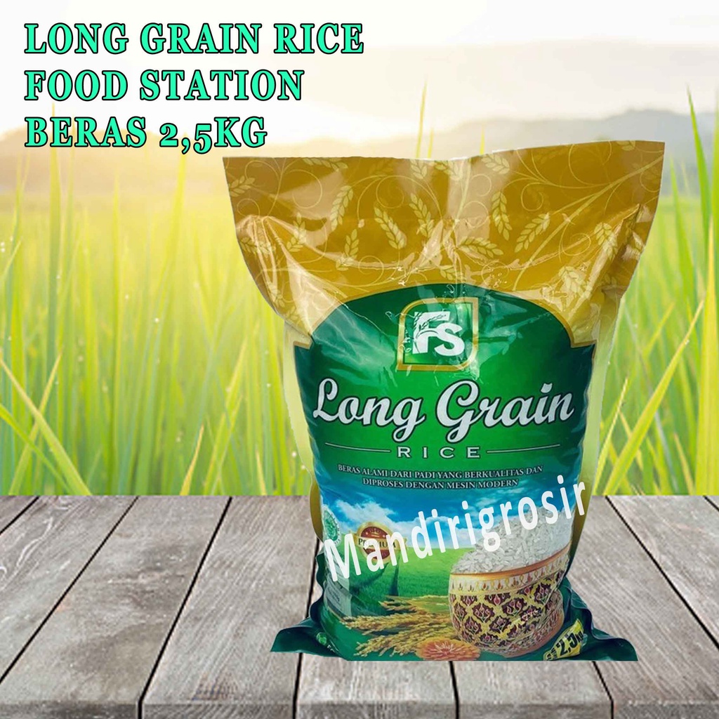Jual LONG GRAIN RICE* FOOD STATION *BERAS 2,5KG | Shopee Indonesia