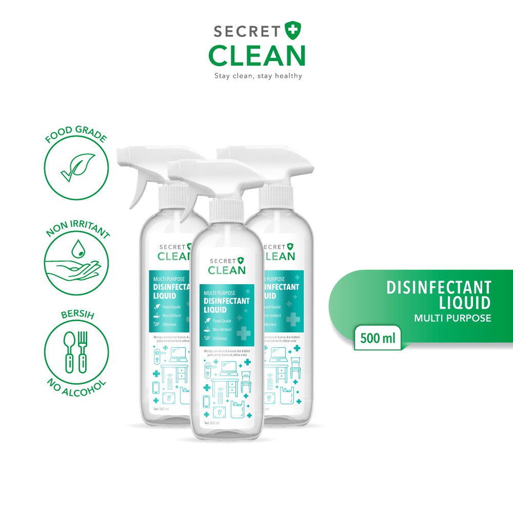 Jual Secret Clean Food Grade Disinfectant Liquid (Cairan Desinfektan ...