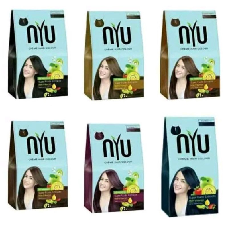 Jual Nyu Creme Hair Colour Pewarna Rambut / Cat Rambut / Semir Rambut ...