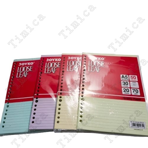 Jual LOOSE LEAF COLOR JOYKO /ISI KERTAS FILE WARNA A5 50 LEMBAR | Shopee Indonesia