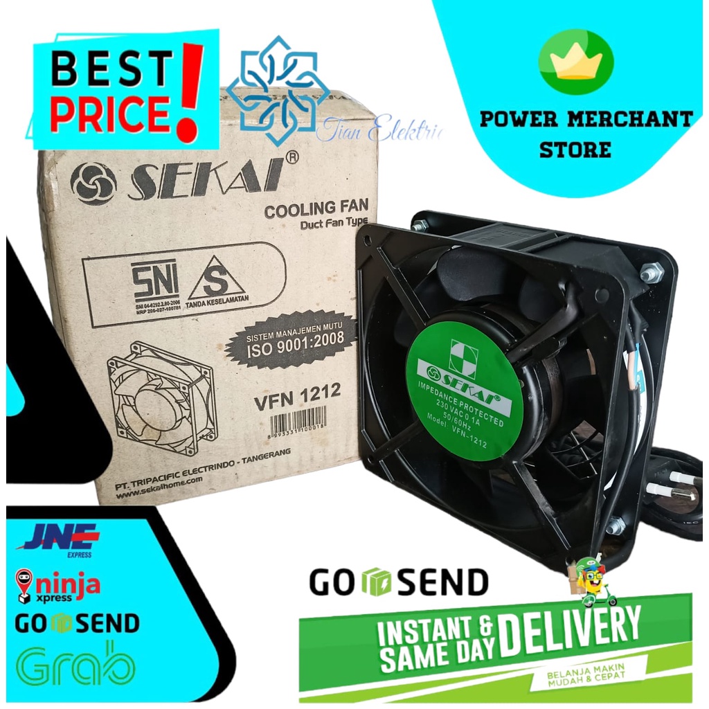 Jual SEKAI VFN-1212 Cooling Fan Exhaust Pendingin PC | Shopee Indonesia