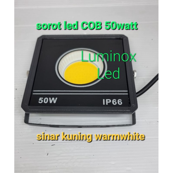 Jual lampu tembak led kuning 50w 50watt / sorot flood light 50 watt 50 w warmwhite dan putih ...