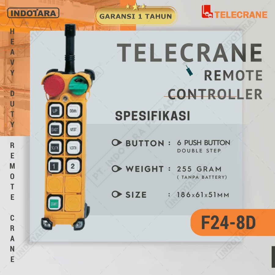 Jual Telecrane Remote Controller F24 8D Double Speed | Shopee Indonesia