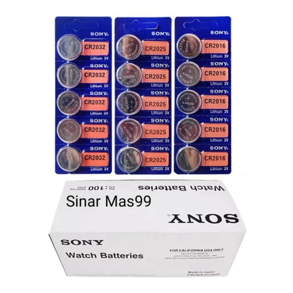 Jual Batere Baterai SONY Original CR 2032 CR 2025 Kancing Bulat Bentuk ...