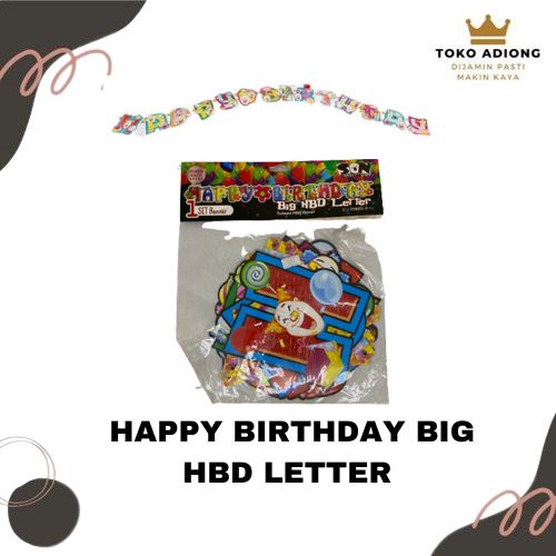 Jual TULISAN " HAPPY BIRTHDAY " - BIG HBD LETTER | Shopee Indonesia