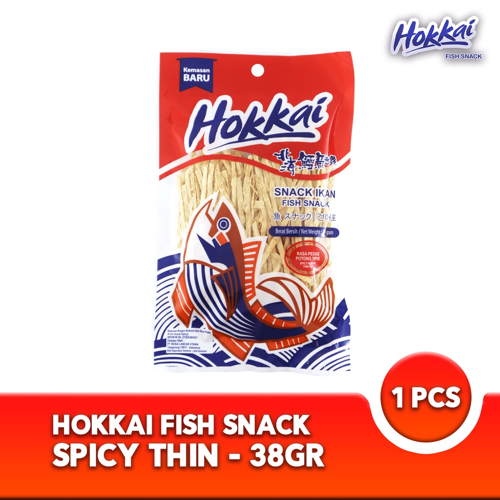 Jual Hokkai Fish Snack Spicy Thin 38 Gram | Shopee Indonesia
