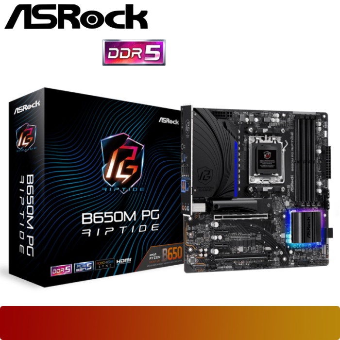 Jual ASROCK B650M PG Riptide | Motherboard AMD B650 Ryzen AM5 | Shopee ...