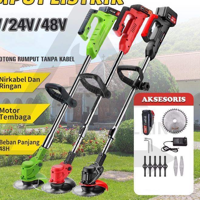 Jual ♪ Mesin Potong Rumput Batrai 12V/24V/48V Mesin Pemotong Rumput ...