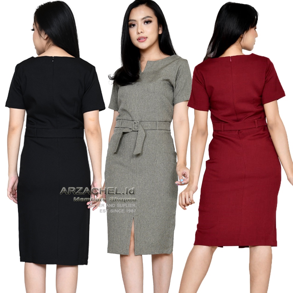 Jual Dress Kerja Wanita Kantor Formal High Premium Quality / Dress ...