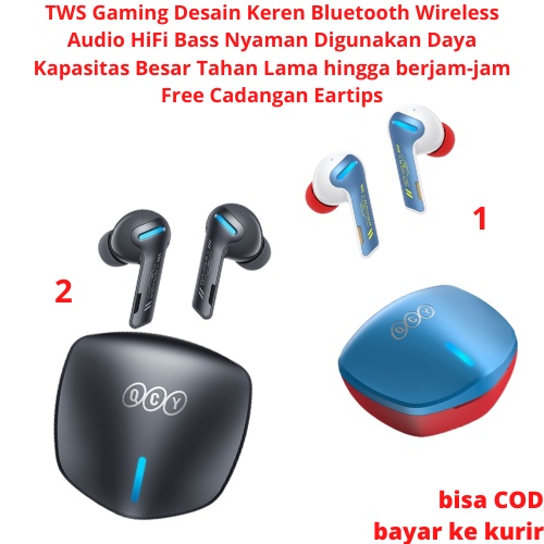 Jual TWS Gaming Desain Keren Bluetooth Wireless Audio HiFi Bass Nyaman ...