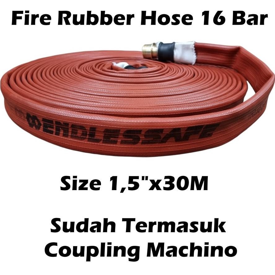 Jual Fire Hose Rubber Selang Pemadam Hydrant Merk ENDLESSAFE Ukuran 1,5 ...