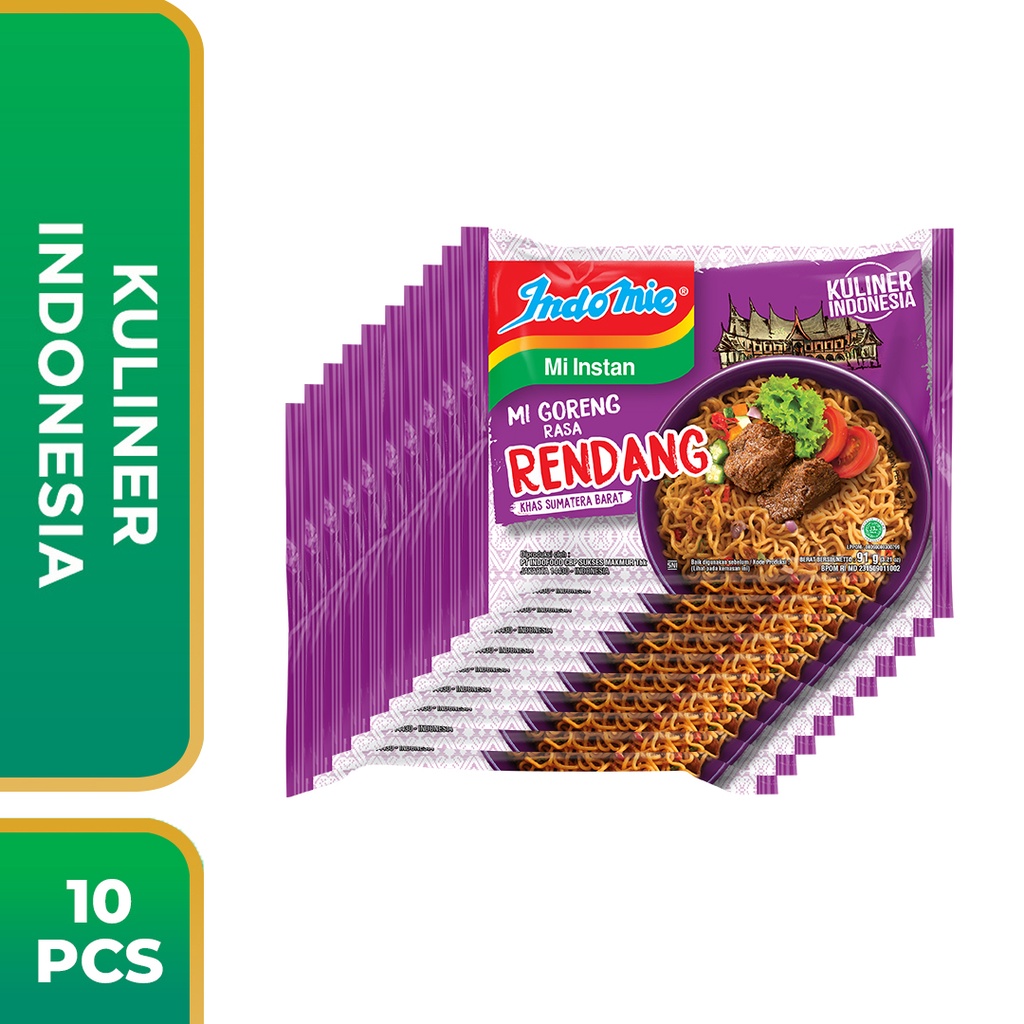 Jual 10 PCS - Indomie Goreng Rendang 91 Gr | Shopee Indonesia