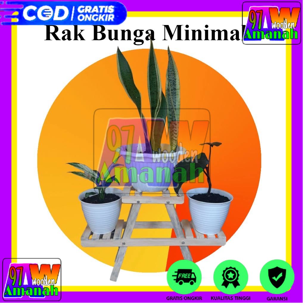 Jual Rak bunga minimalis kayu jati belanda kayu halus murah, tempat pot ...