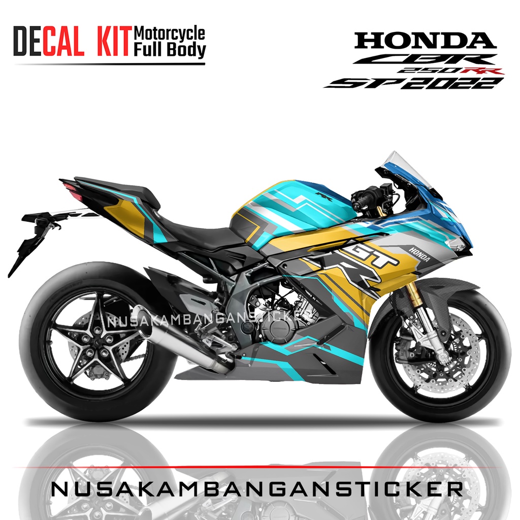 Jual Decal stiker CBR 250 RR New GT R Biru Kuning Full Body | Shopee ...