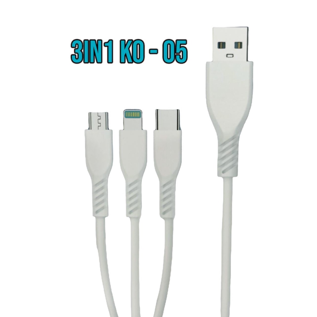Jual Kabel charger/Cable USB 3in1 FZF micro,iph, type c plus pack ...