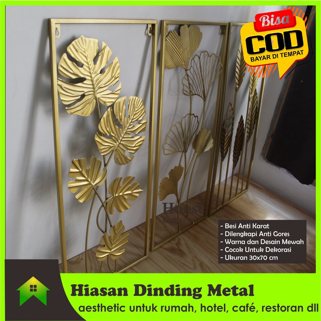 Jual Hiasan Dinding Gantung Modern Dekorasi Ruang Tamu metal besi warna ...