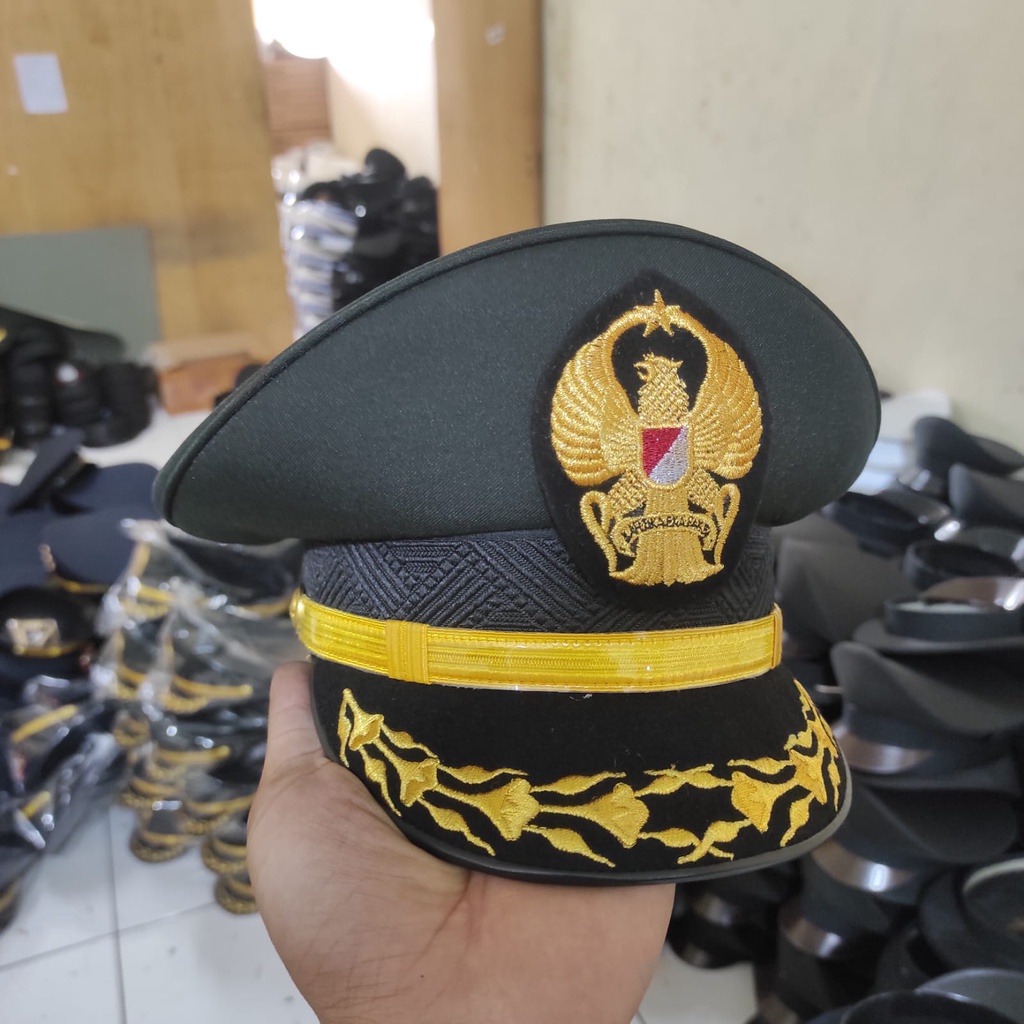 Jual Topi Pet PAMEN TNI AD Perwira Menengah Angkatan Darat PDU PDH ...