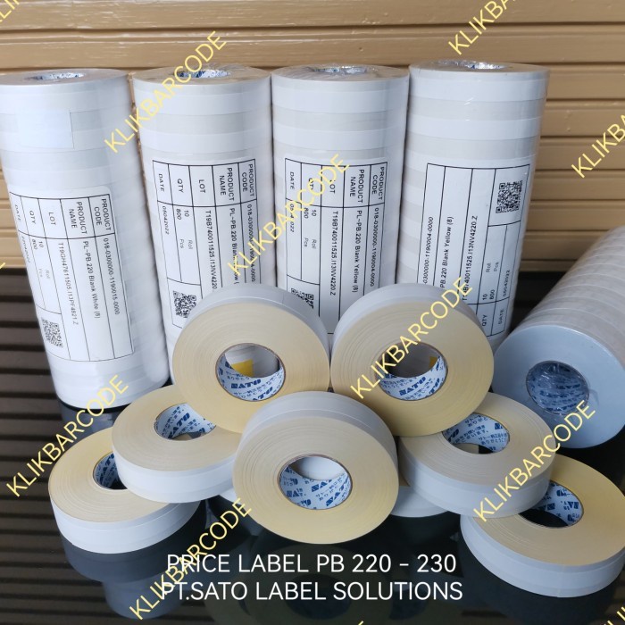 Jual Label Harga Untuk Alat Sato pb 220/230 Original SATO Corp - Putih (10Roll/1Slop) 1roll isi ...