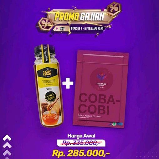 Jual FREE COBA - COBI MADU YAMAN MARA'I TAQYCHAN SAFFRON TAQYCHAN MADU ...