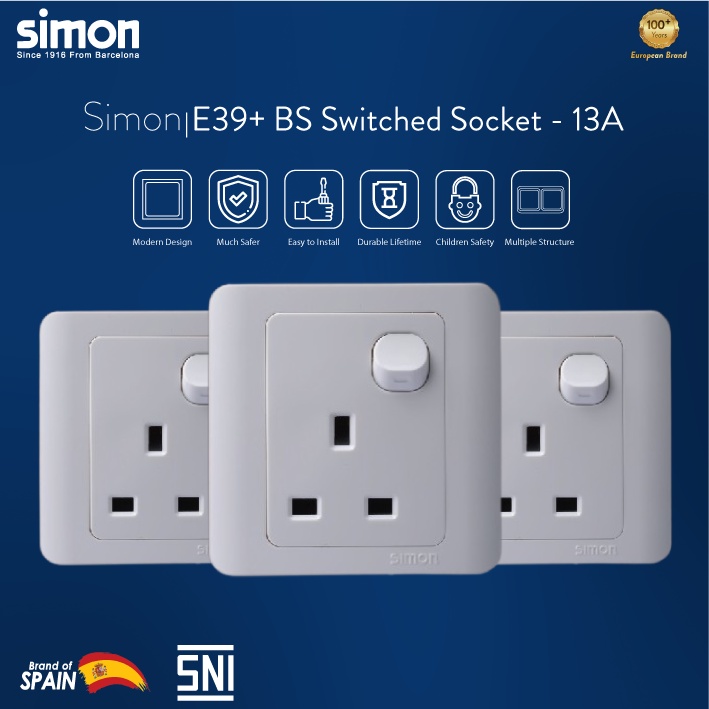 Jual Simon Socket AC Switch E39+ | Shopee Indonesia