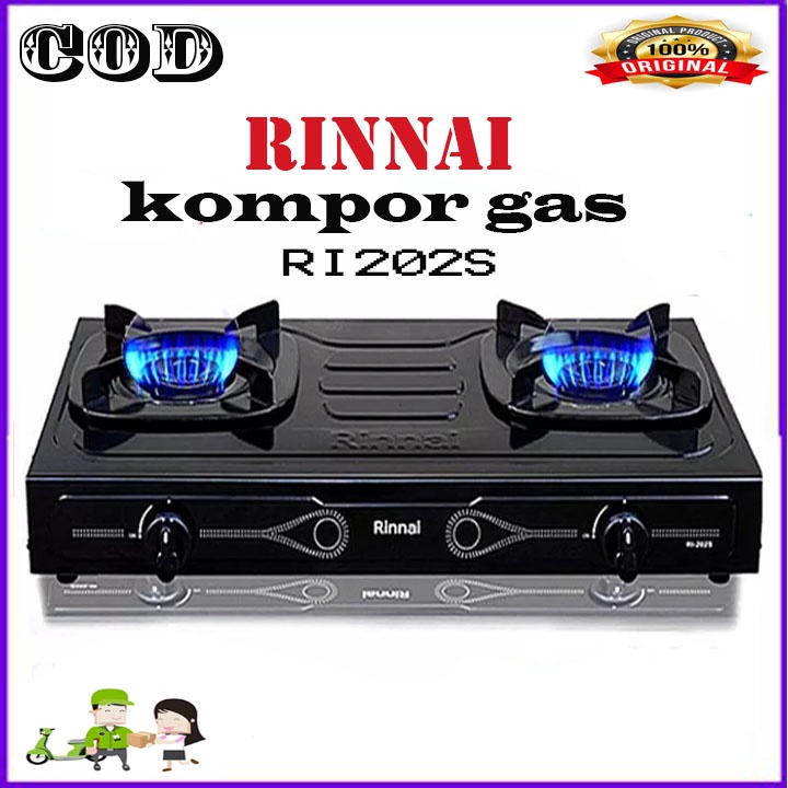 Jual Rinnai RI-202S Kompor Gas 2 Tungku Teflon ri 202 s rinai ri202s ...