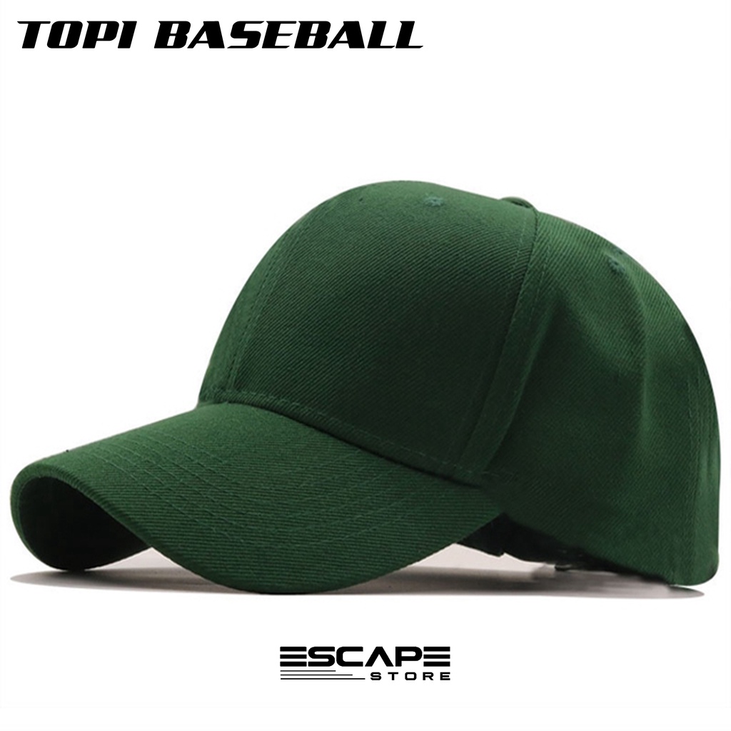 Jual Topi Hijau Botol Pria Wanita Jenis Baseball Bahan Rapel Standart ...