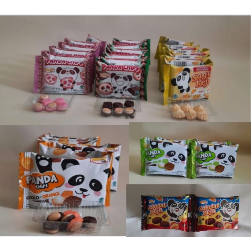 Jual Sagu keju panda/panda chips choco-orange/panda chips choco-melon ...
