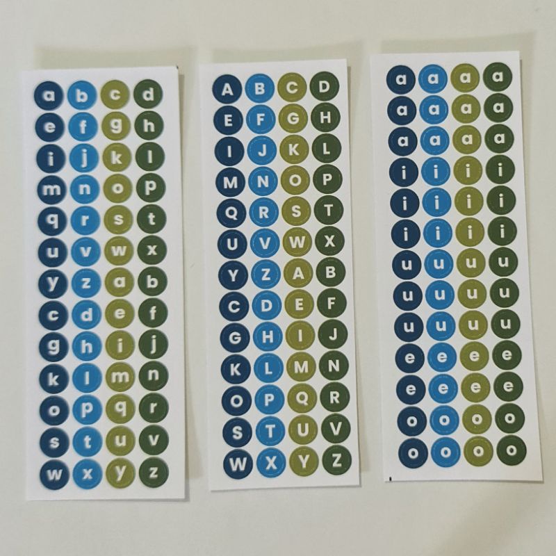 Jual stiker alphabet-stiker dot huruf-sticker letter-setiker huruf dan ...