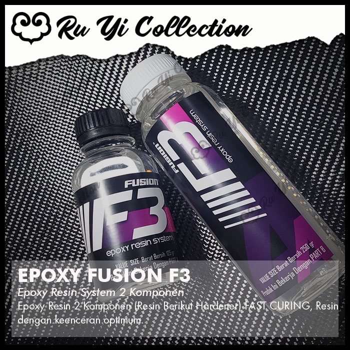 Jual FUSION EPOXY F3 VALUE SIZE 375 GRAM / RESIN EPOXY BENING KERAS ...