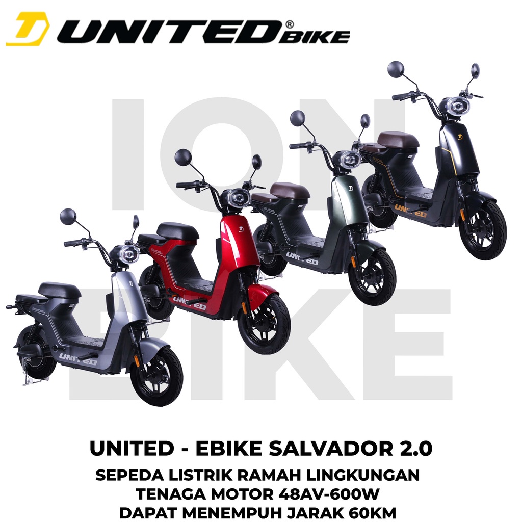 Jual Sepeda Listrik United Salvador 2.0 600 W 48 V 20 A Terbaru ...