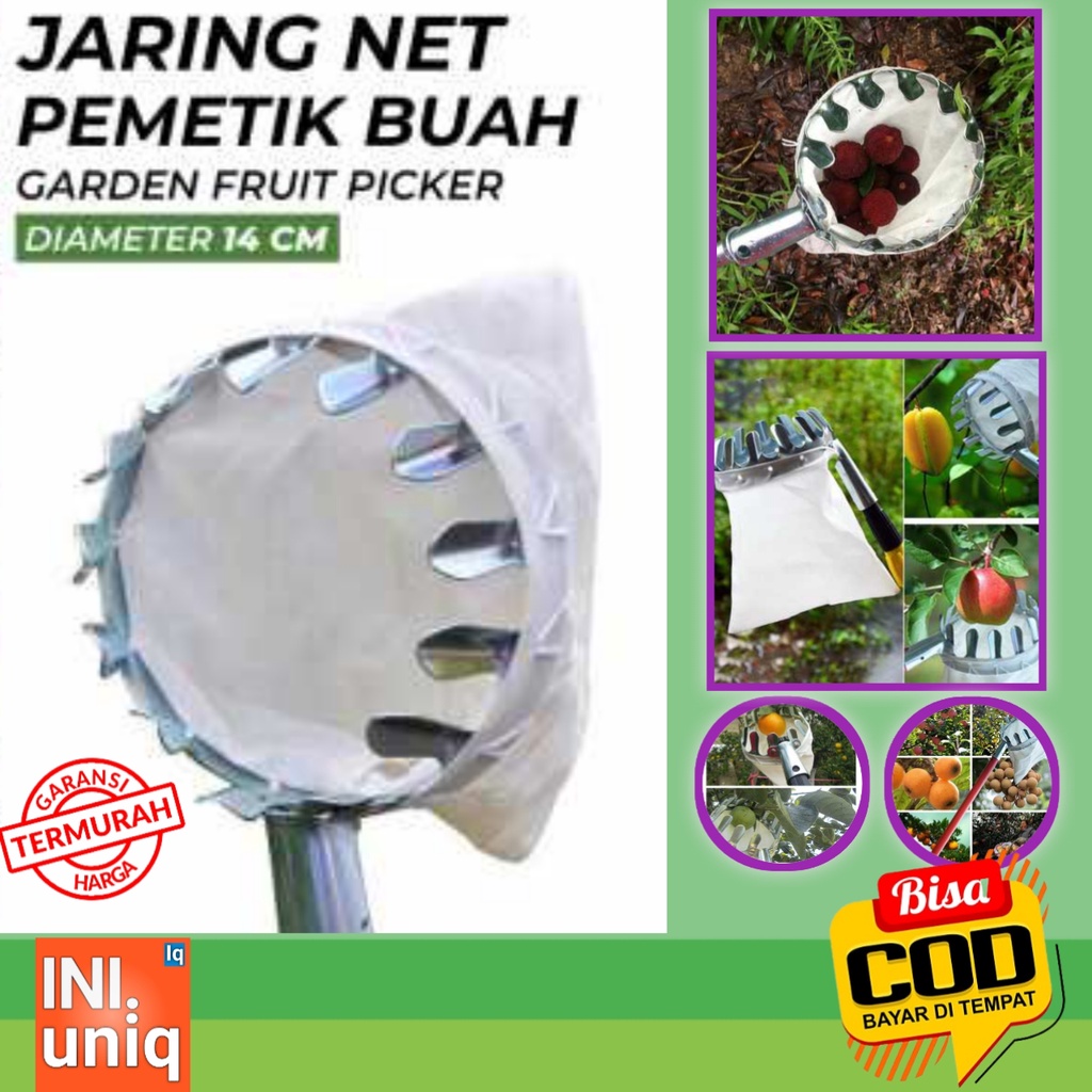 Jual (BAYAR DI TEMPAT) Jaring Net Pemetik Buah Garden Fruit Picker ...