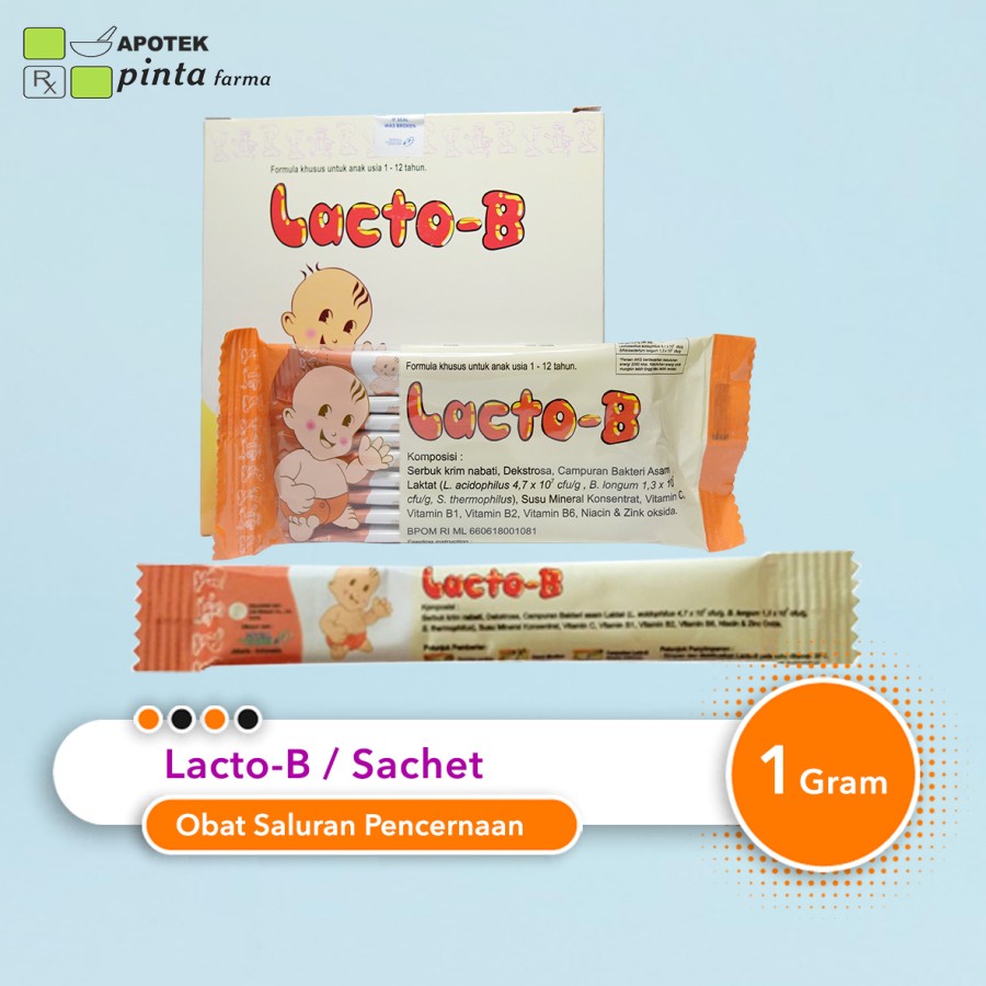 Jual Lacto-B Per Sachet Terapi pengobatan diare dan intoleransi laktosa ...