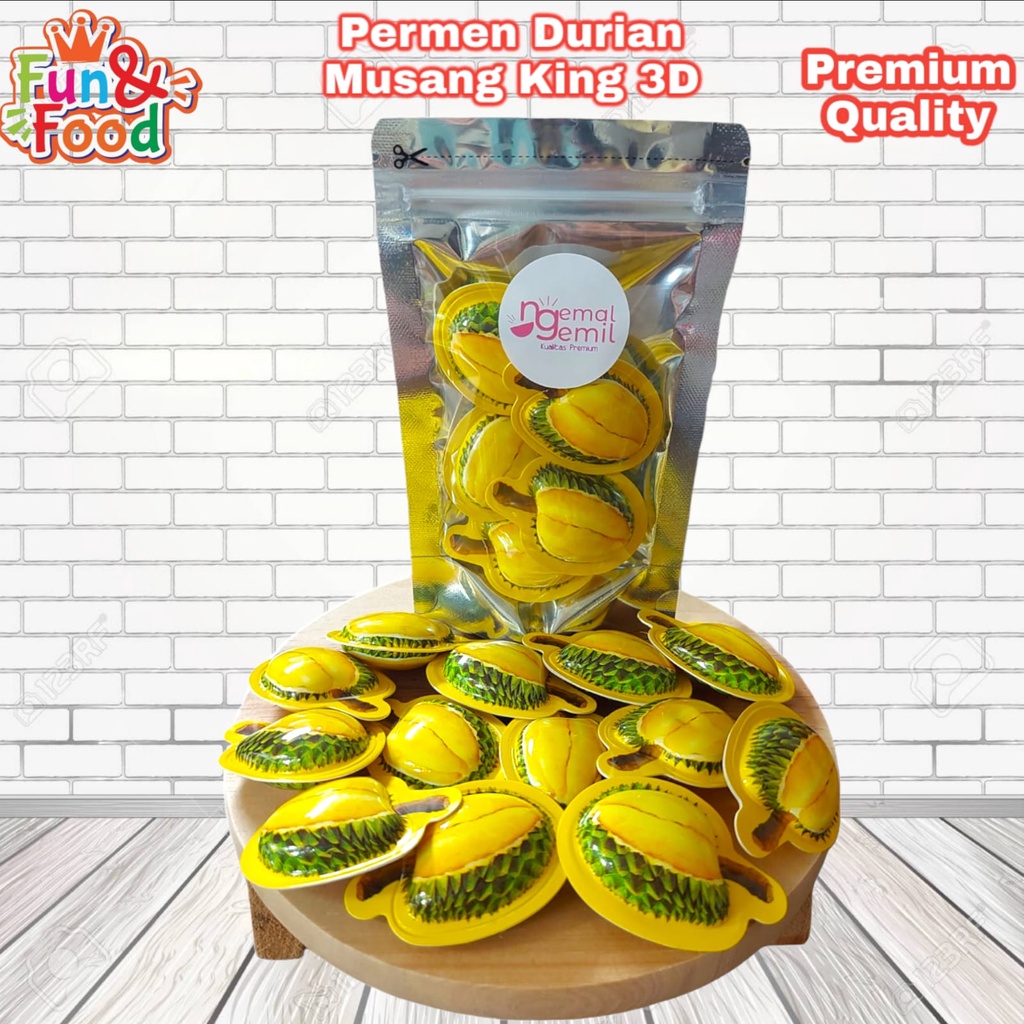 Jual Permen Durian 3D Durian Musang King Durian Candy Kualitas Premium ...