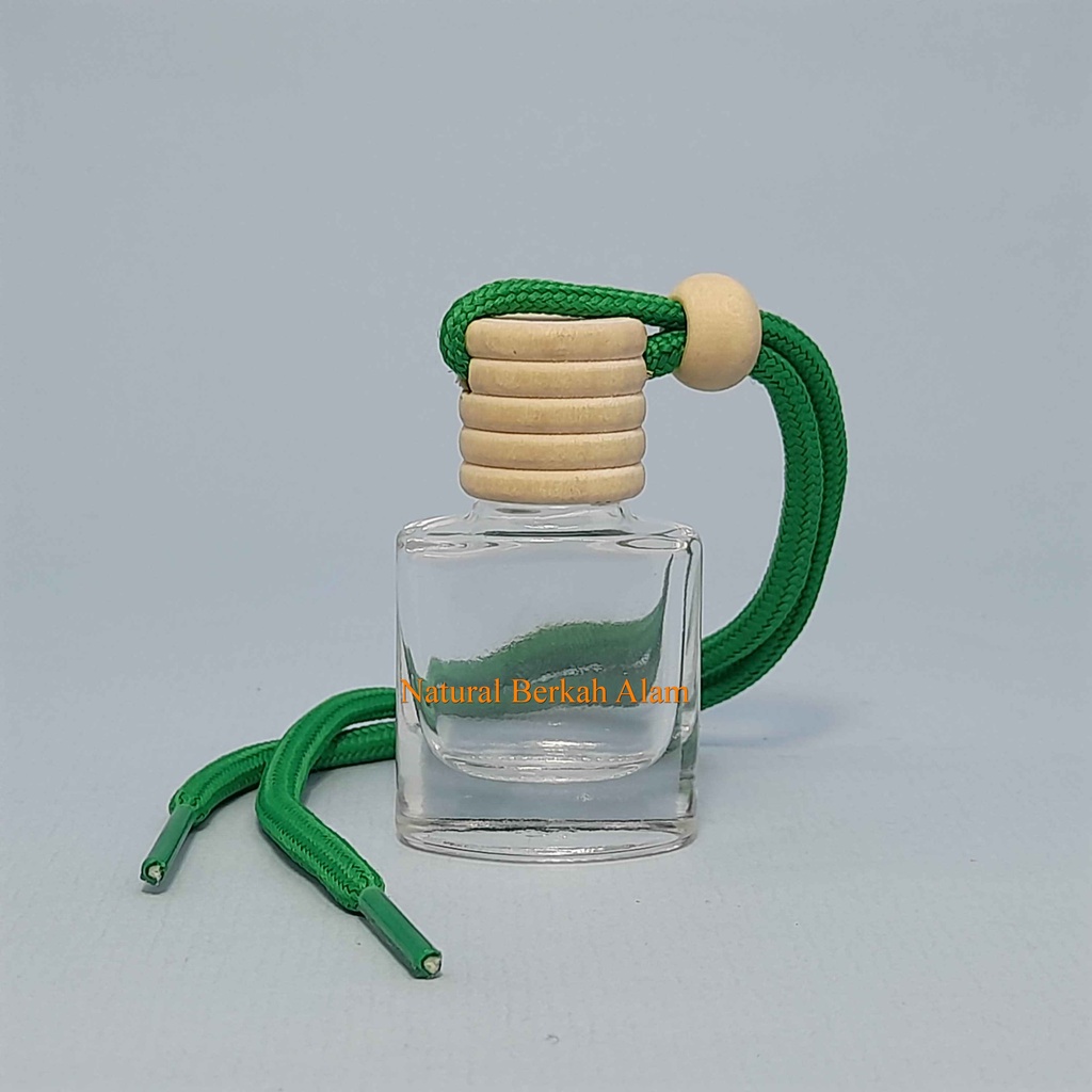 Jual Botol Parfum Gantung 7 Ml Kotak Circle Tutup Kayu Bulat / Botol ...