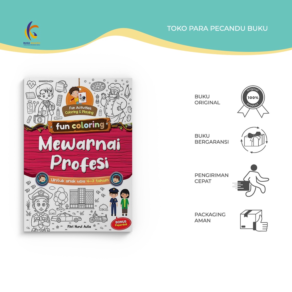Jual Buku Anak - Fun Coloring Mewarnai Profesi _ Fitri Nurul Aulia ...