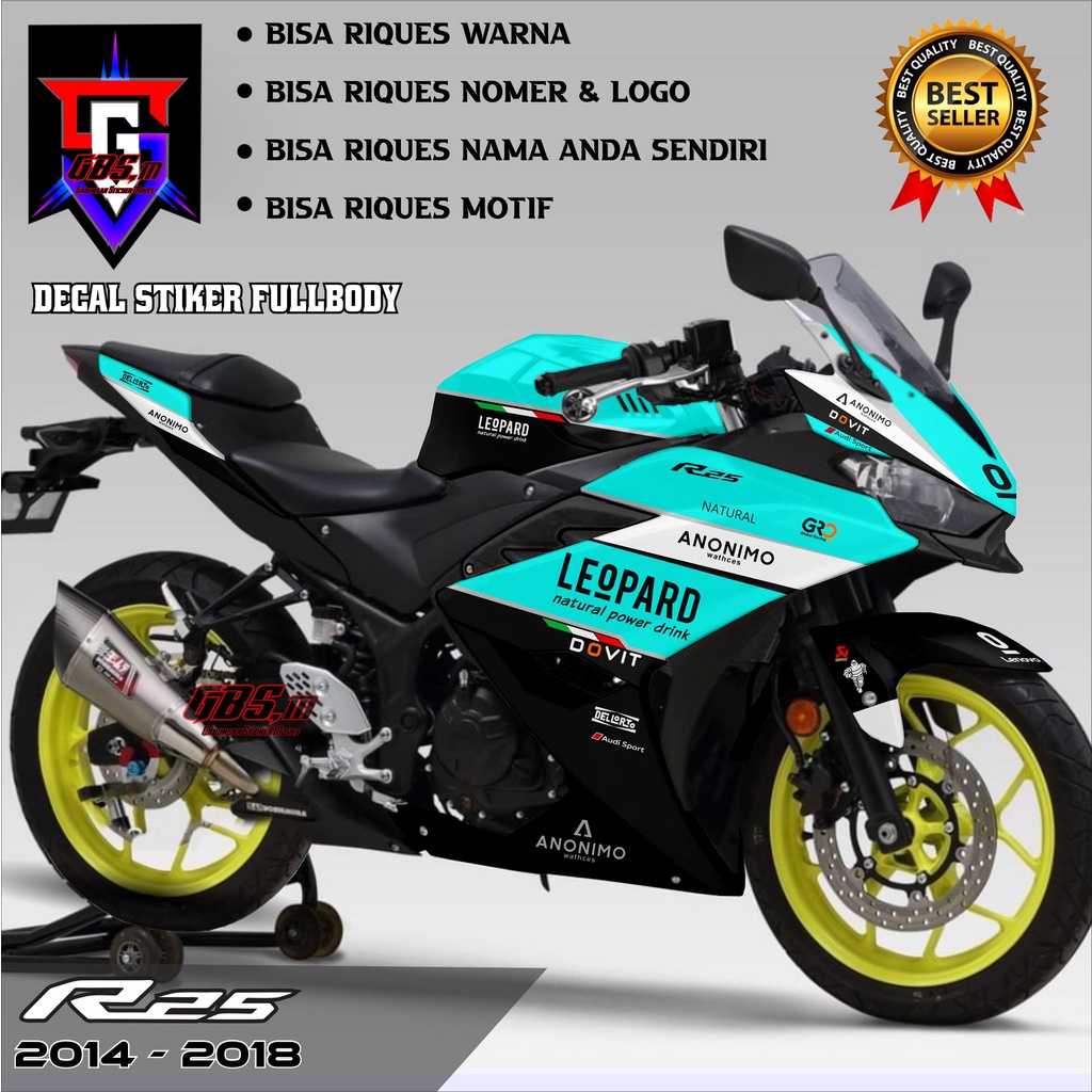Jual BAYAR DI TEMPAT Decal Sticker Yamaha R25 Old Fullbody Stiker Decal ...