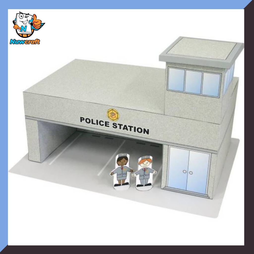 Jual Nuwcraft Police Station Kerajinan Papercraft | Shopee Indonesia